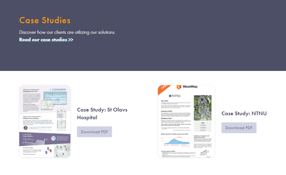 MazeMap case studies